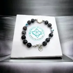 Jewelry | Snowflake Obsidian Baroque Pearl Evil Eye Clasp Bracelet ...